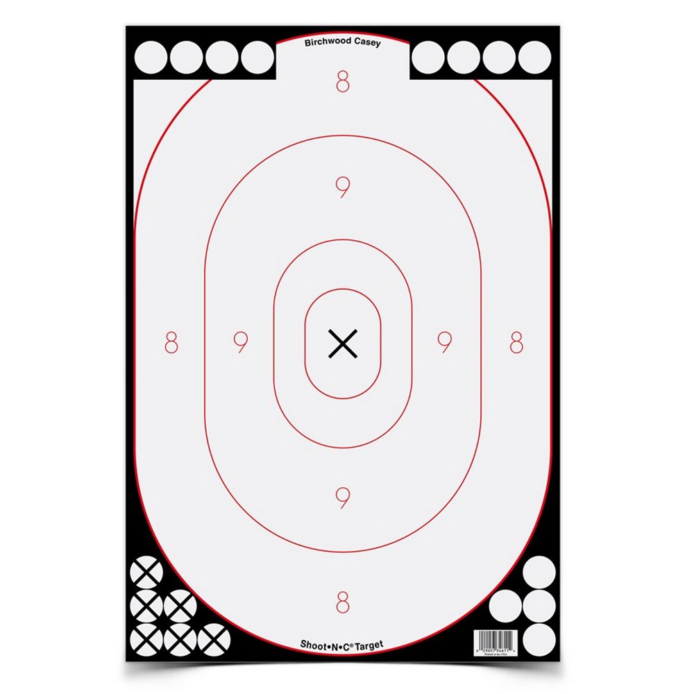 Birchwood Casey Shoot-N-C 12" X 18" Oval Silhouette Reactive Target ...